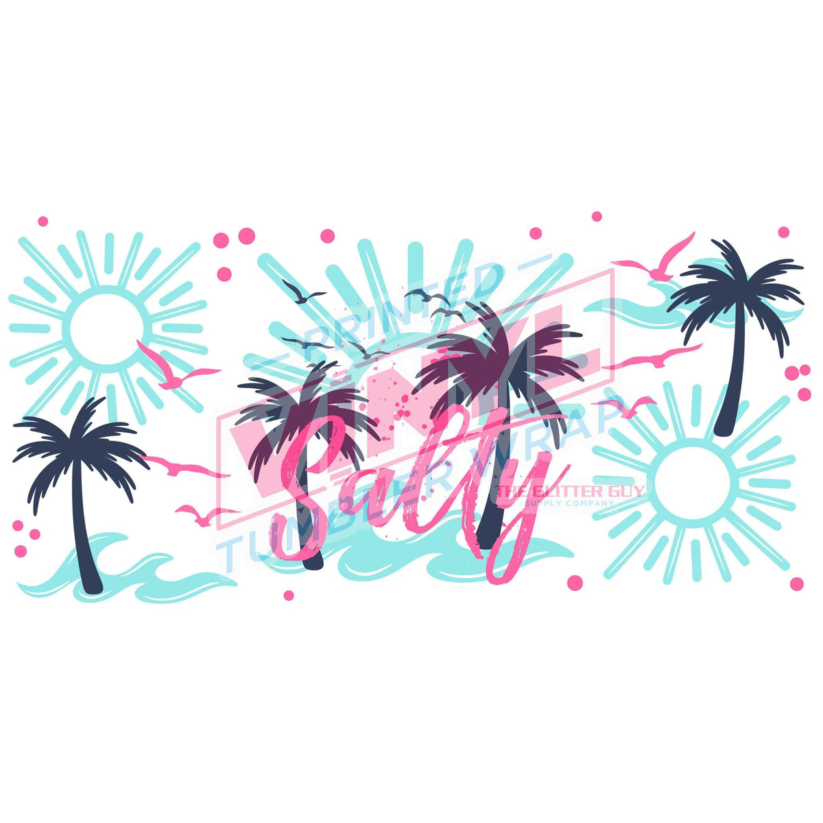 Libbey Can Wrap 16oz - Ink Transfers | Salty — The Glitter Guy